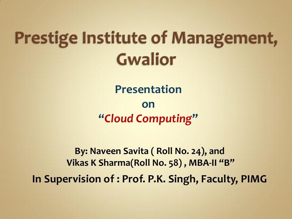 Presentation On " ": Cloud Computing | Download Free PDF | Platform As A Service | Cloud Computing