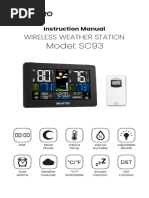 Ultronic LCD Weather Clock Guide | PDF | Clock | Time