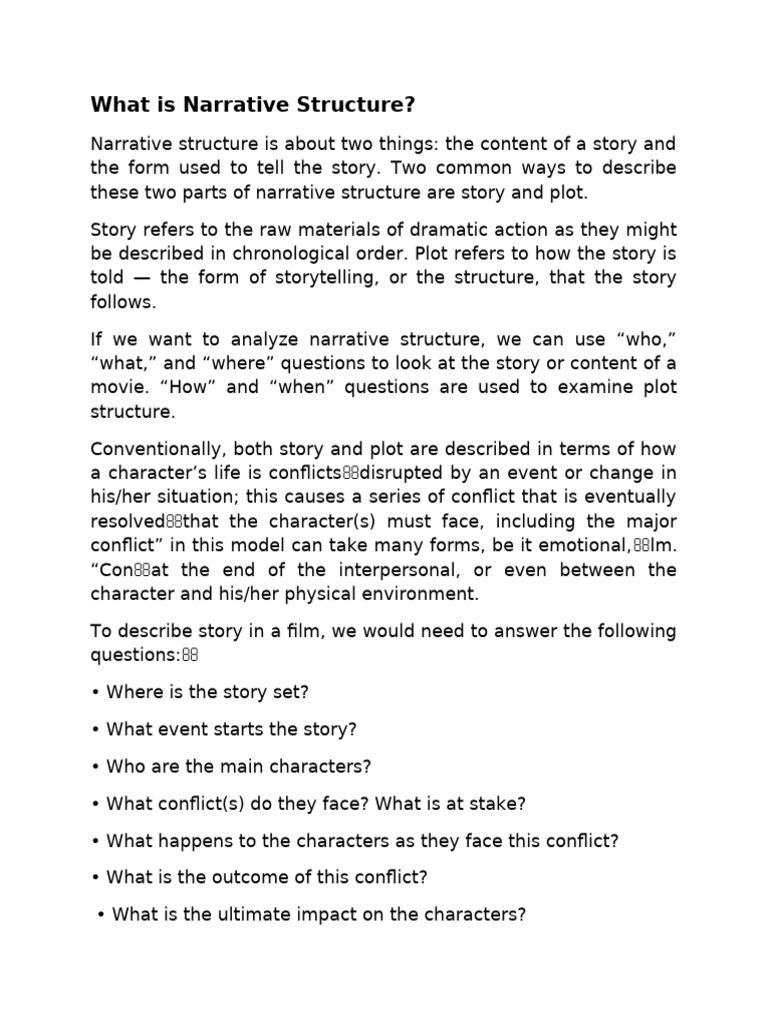 What is Narrative Structure (1) | PDF
