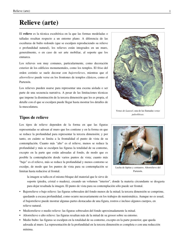 Relieve (Arte) | PDF | Alivio | Tecnicas