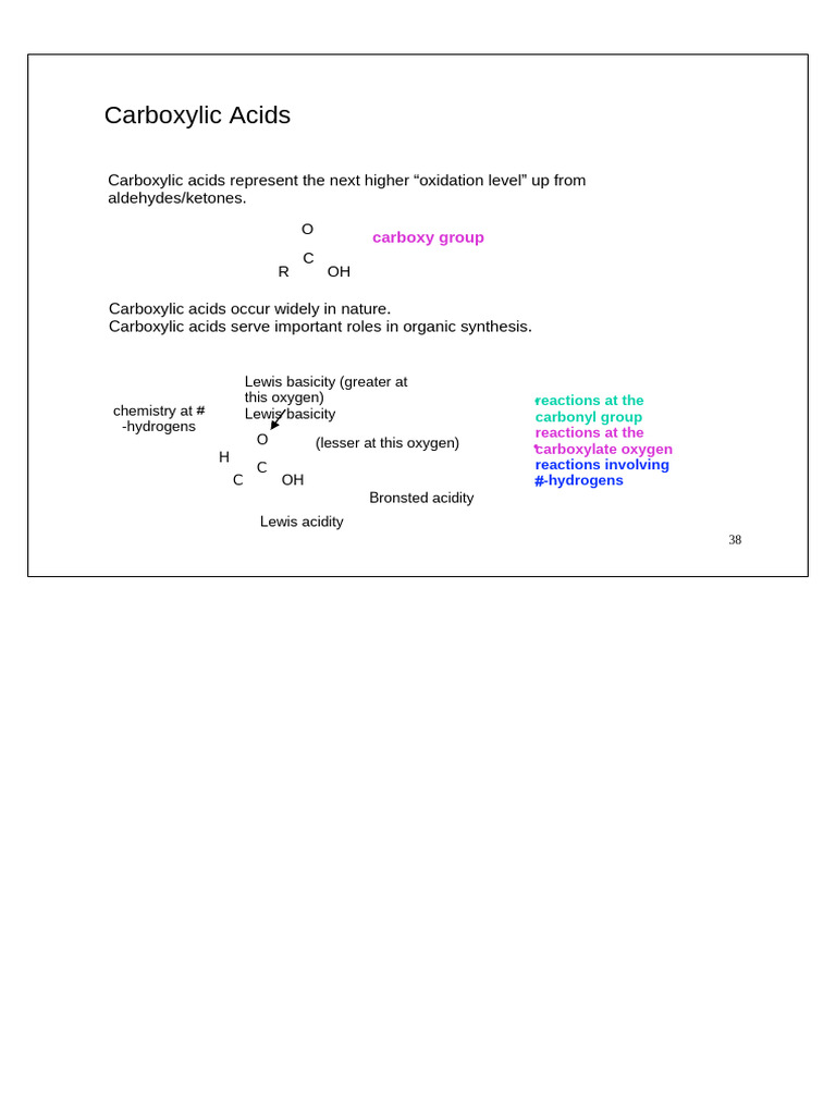 Carboxylic Acids and Derivatives Notes | PDF | Ester | Carboxylic Acid