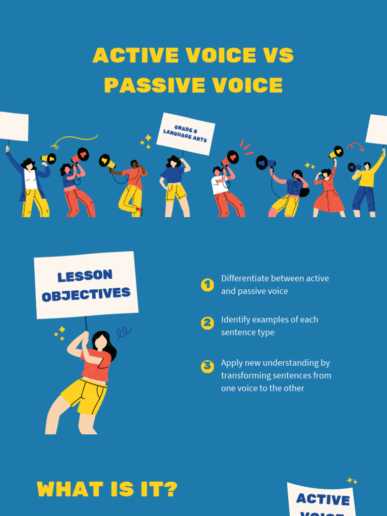 Active and Passive Voice Presentation | PDF | Verb | Subject (Grammar)