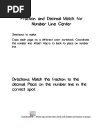 Recording Sheet Fraction Decimal Number Line | PDF