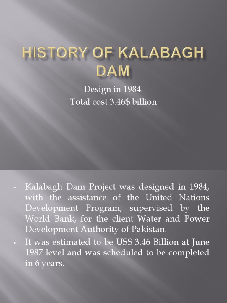 History of Kalabagh Dam | PDF