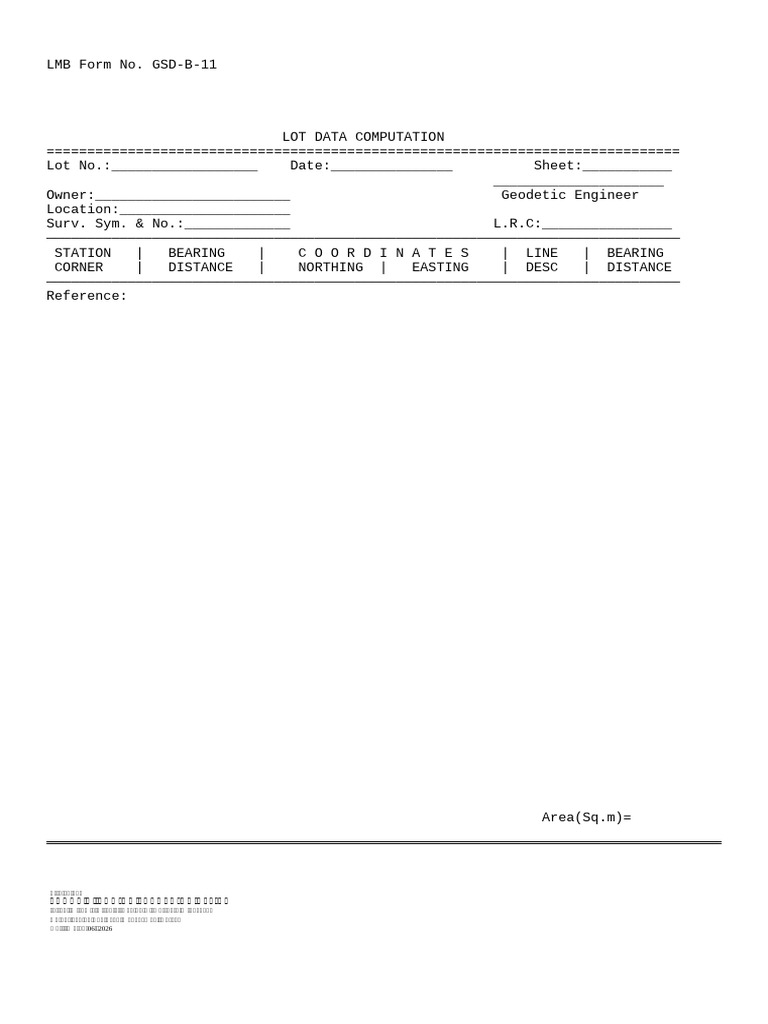 LMB Form No | PDF