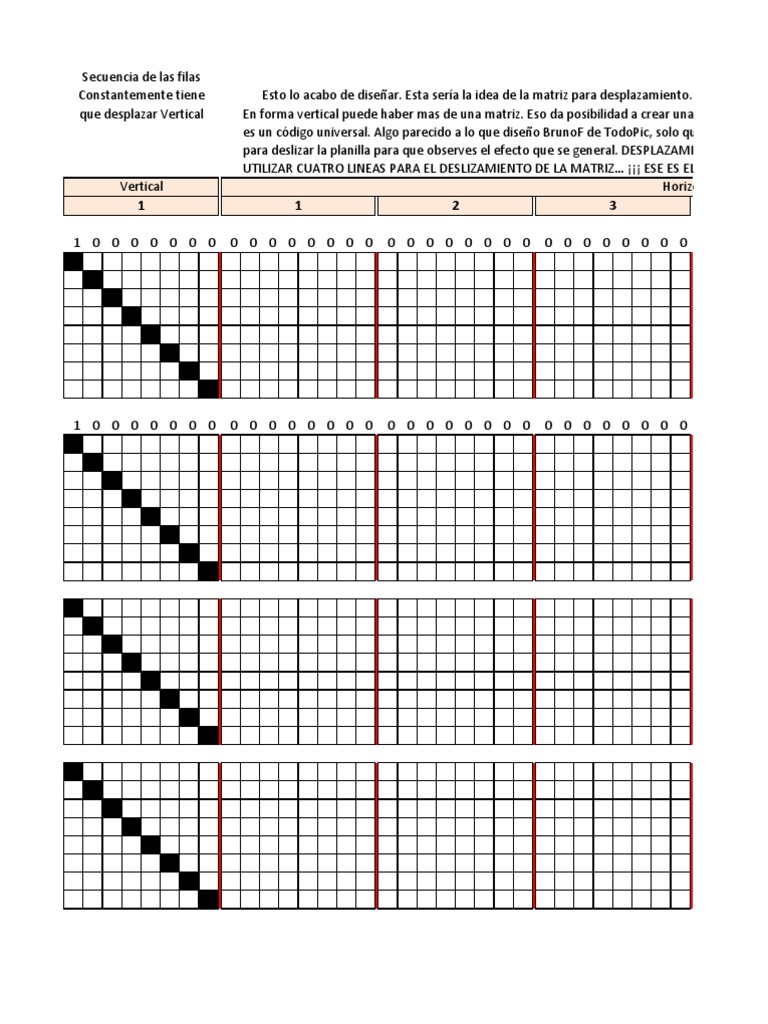 Matriz 8x8. Simulacion Con EXCEL | PDF