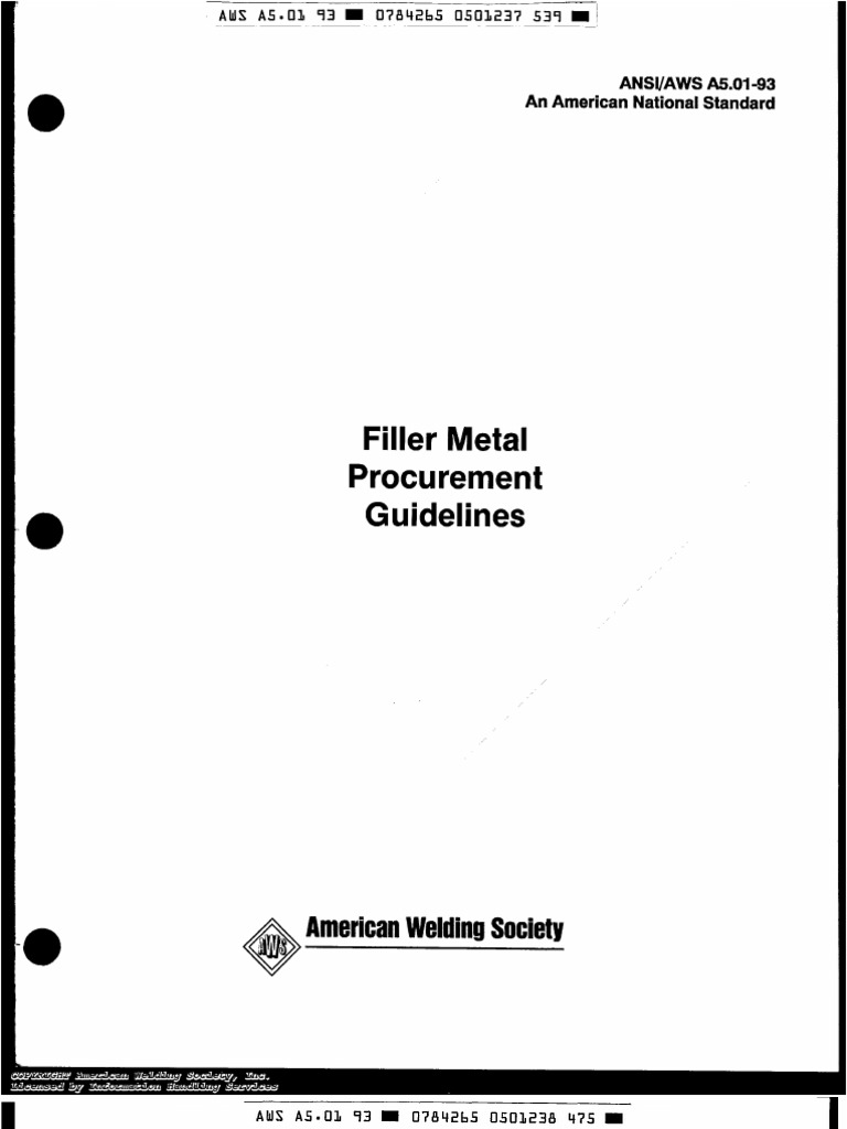 Aws A5.01 | PDF | Steel | Welding
