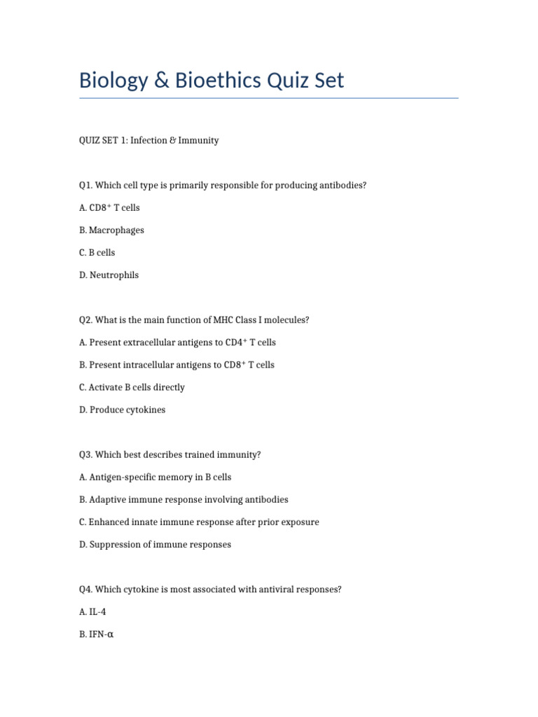 Biology Quiz | PDF