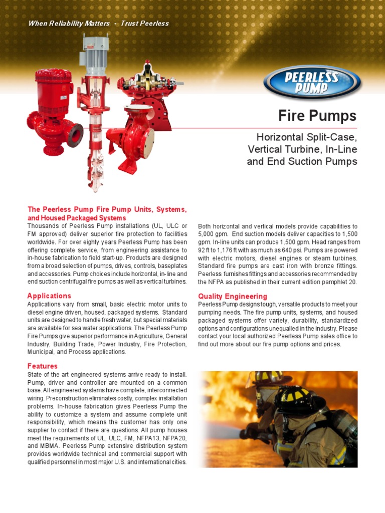 Brochure Fire Pumps (B-1500) | Pump | Valve