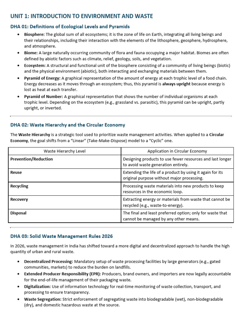 Waste Management Notes | PDF | Waste Management | Waste