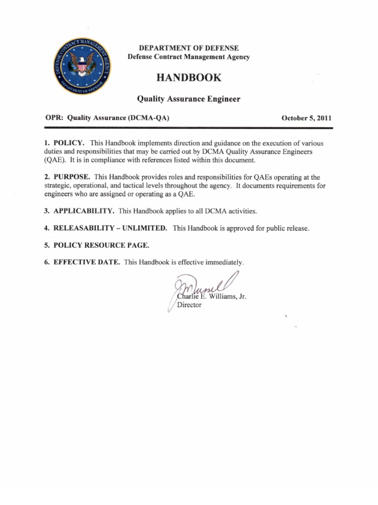 Dcma Qae Handbook | PDF | Quality Assurance | Audit