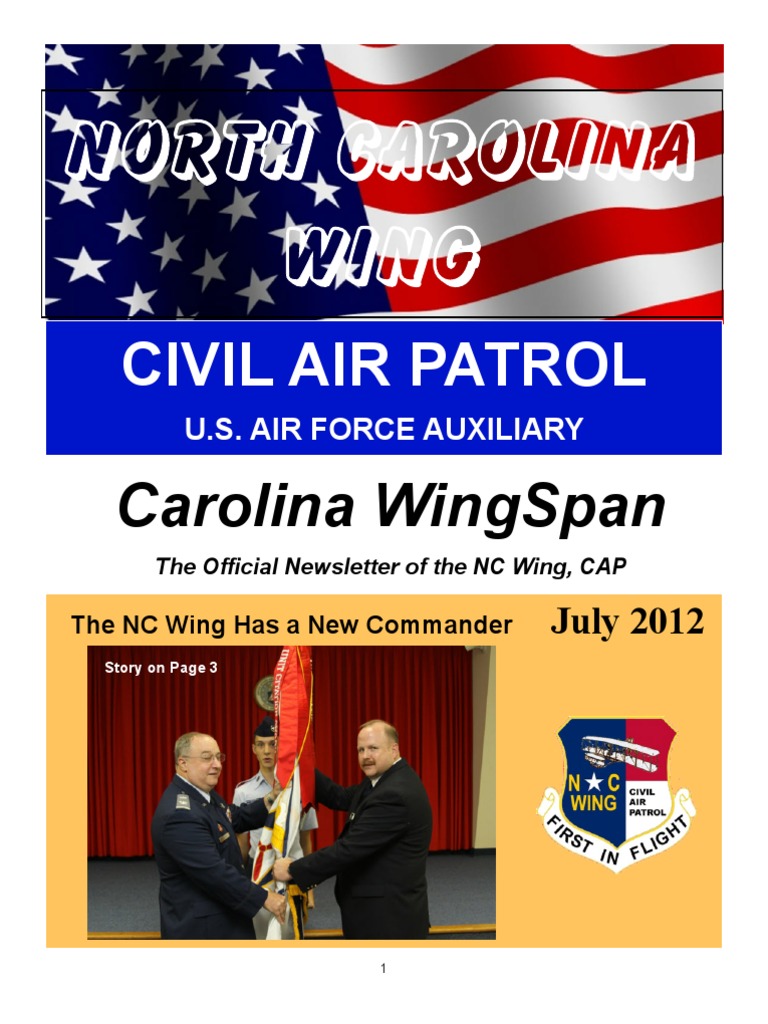 NC Wing CAP Newsletter - July 2012 | PDF | Civil Air Patrol | Military ...