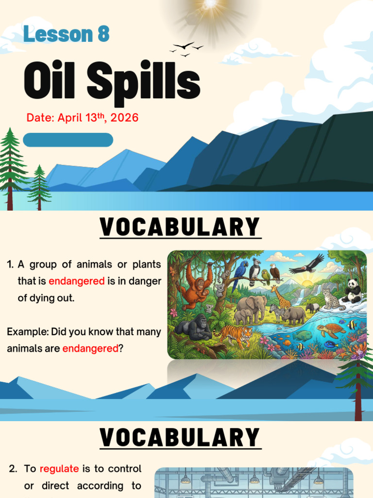 Lesson 8 Oil Spills 2026 | PDF