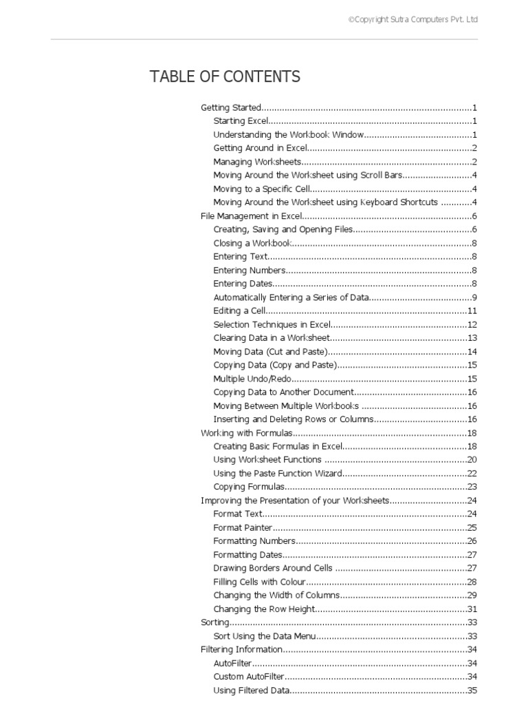 Excel 2000 Advance Notes | PDF | Microsoft Excel | Human–Computer ...