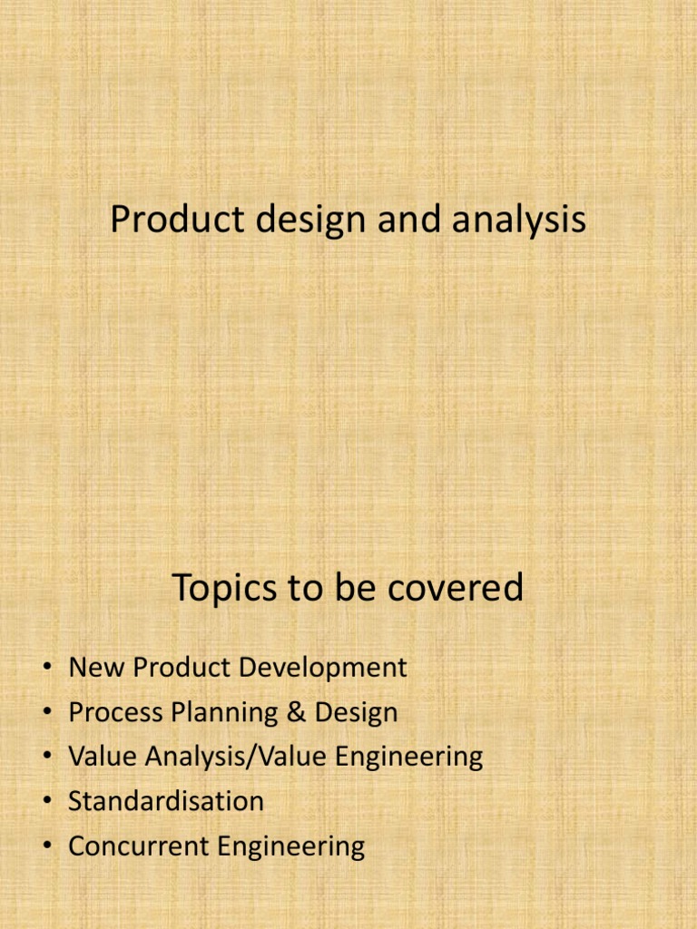 Product Design & Analysis Guide | PDF | Design | New Product Development