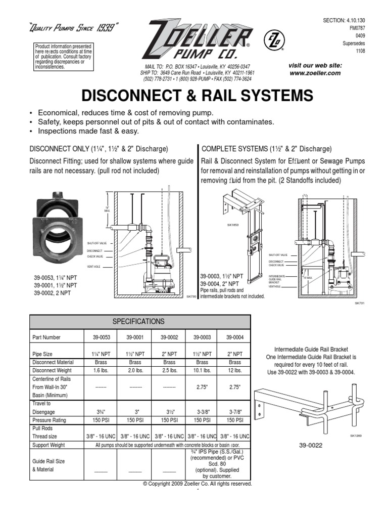 Zoeller | PDF | Pipe (Fluid Conveyance) | Steel