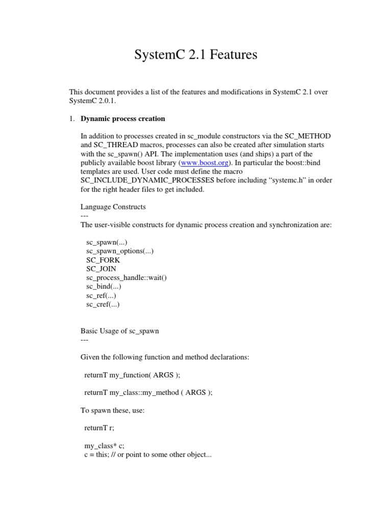 Systemc 2 1 Features Pdf C Programming Language Subroutine