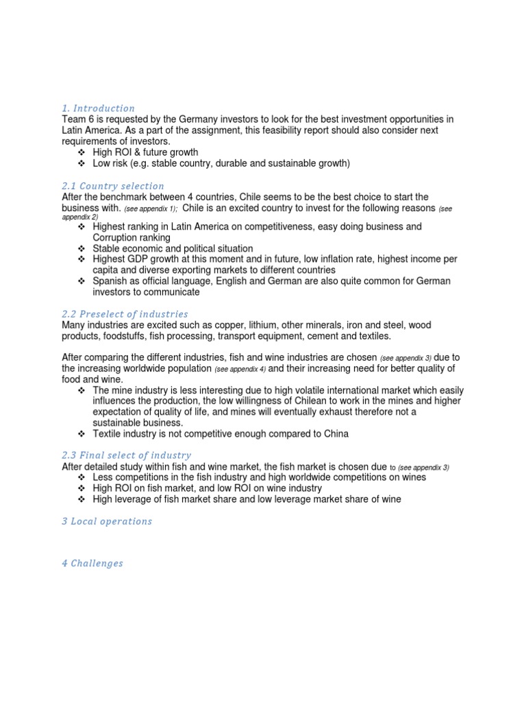 (See Appendix 1) (See Appendix 2) | PDF | Chile | The United States