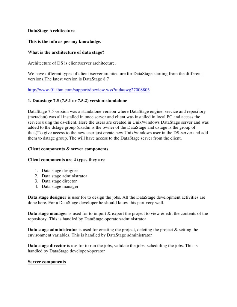 New - Datastage Architecture | PDF | Internet Information Services | Databases