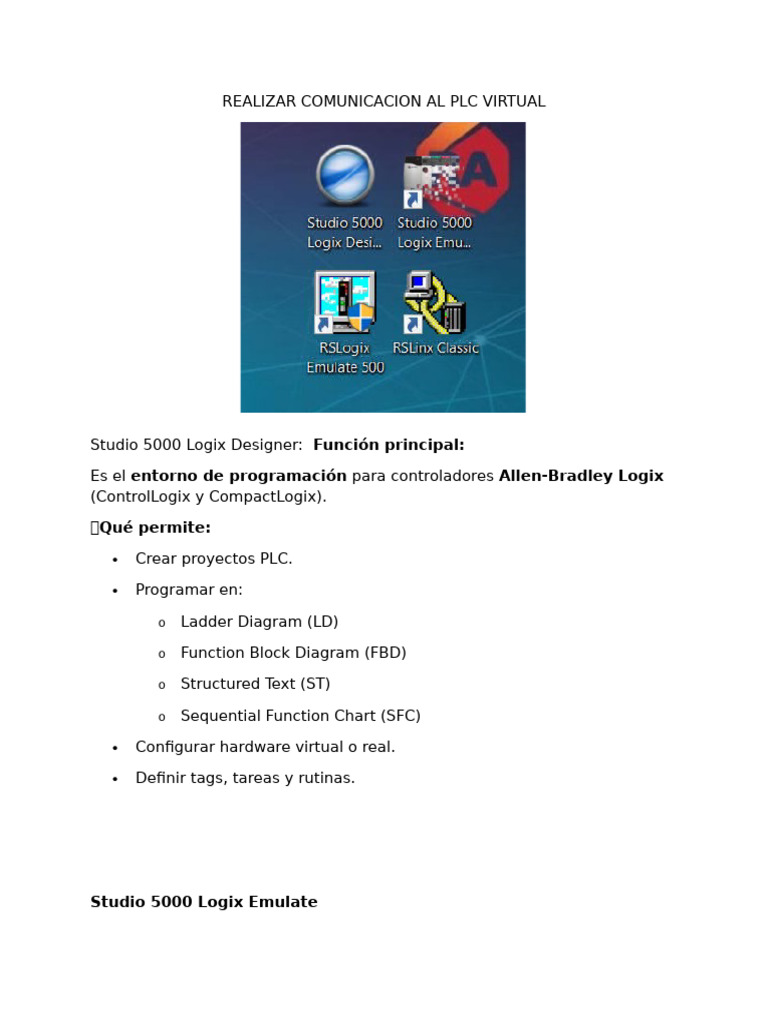 Realizar Comunicacion Al Plc Virtual | PDF | Hardware de la computadora ...