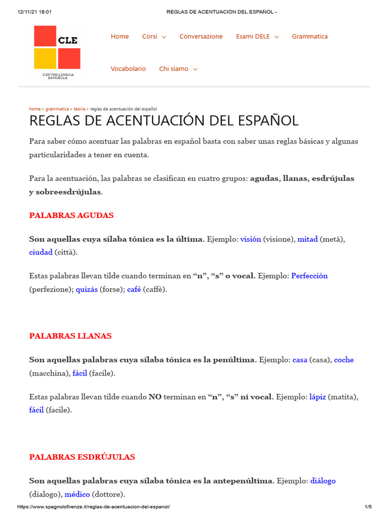 Reglas de Acentuación Del Español | PDF | Voz humana | Fonética
