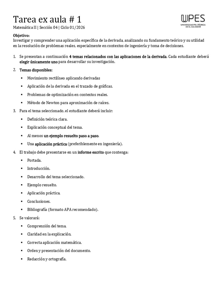 Tarea ex aula 1 | PDF | Matemáticas | Ecuaciones