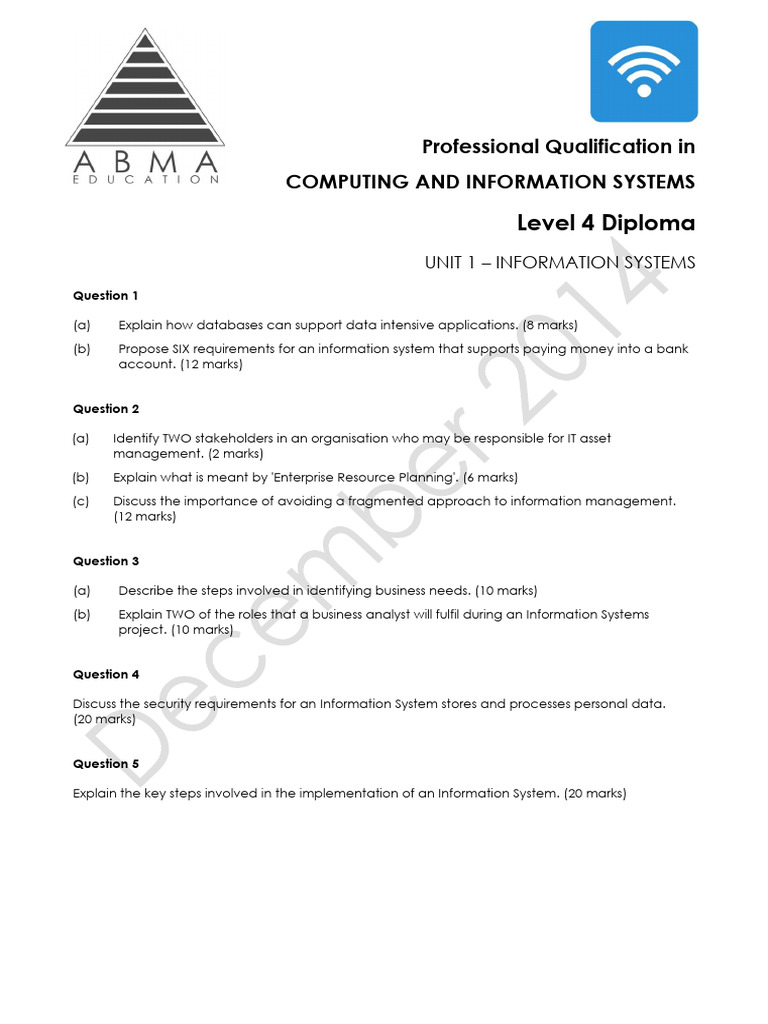 COIS Level 4 Unit 1 (1) | PDF