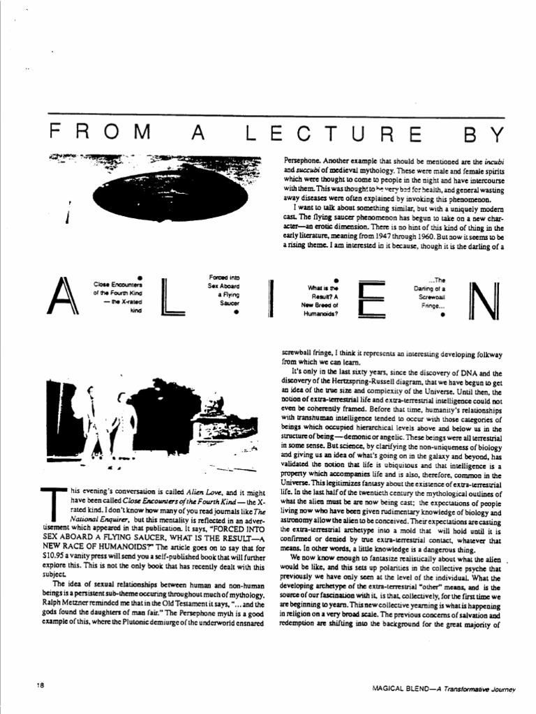 Alien Love - Terence Mckenna | PDF