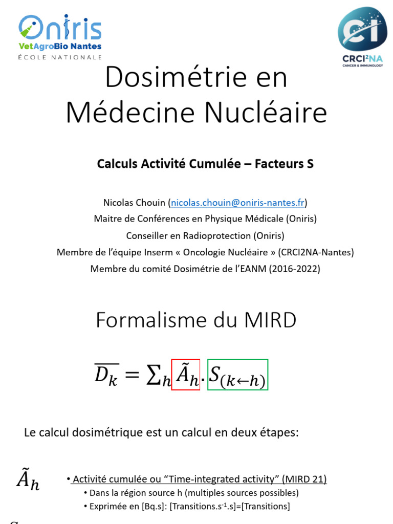 Dosimétrie en Médecine Nucléaire Part2 | PDF | Bone | Dosimetry
