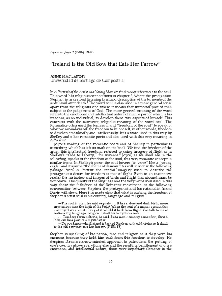 Ireland Is the Old Sow that Eats Her Farrow | PDF | Romanticism | James ...