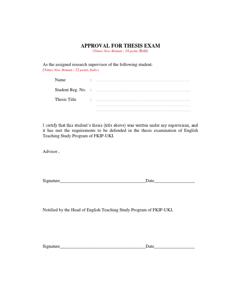 Thesis Approval Form | PDF