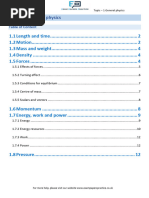 AQA GCSE Physics Paper 2 Topics List | PDF | Waves | Force