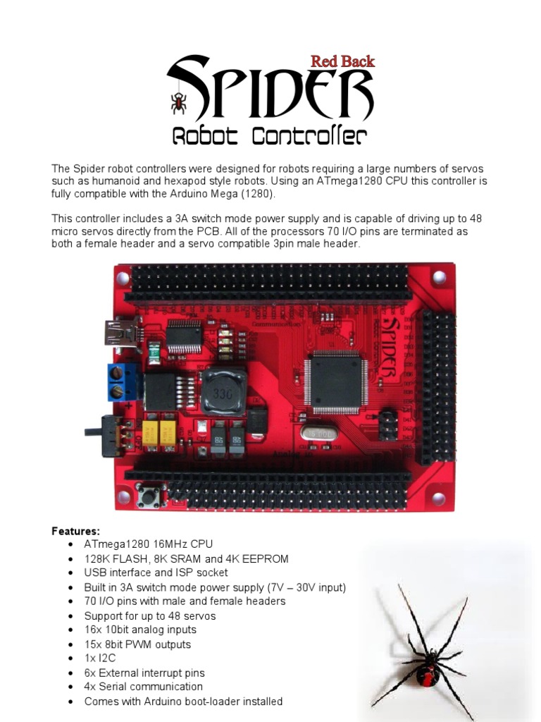 Spider Controller Instrucuction Manual | PDF | Arduino | Input/Output