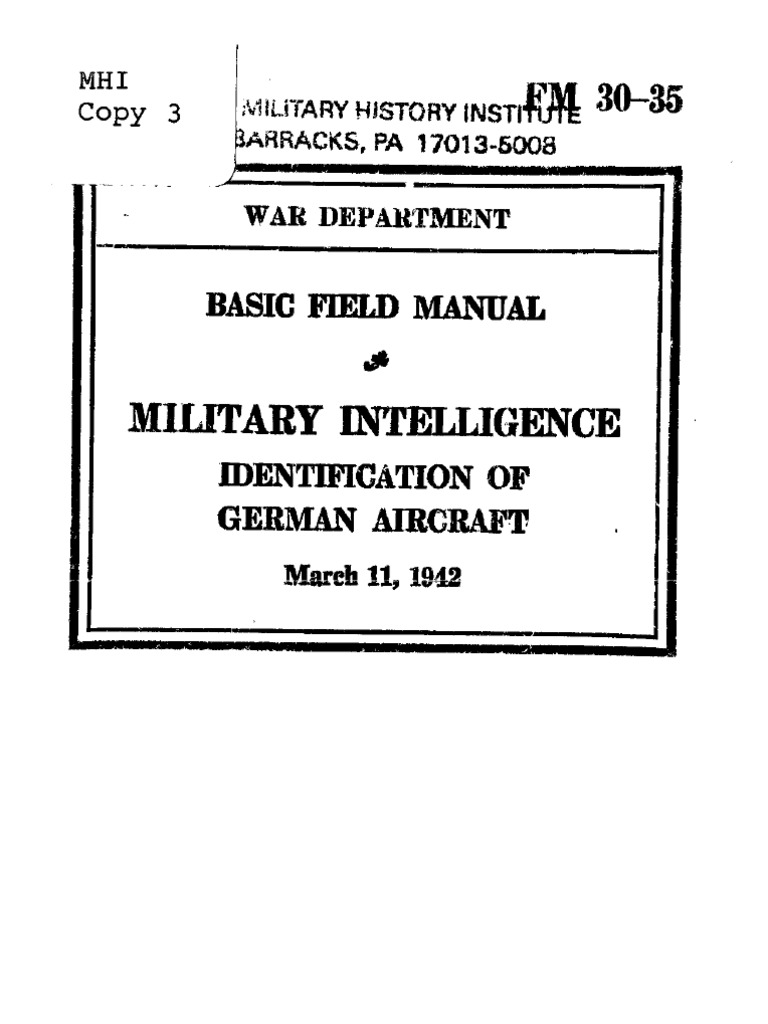 Identification of WW2 German Aircraft | PDF | Monoplane | Luftwaffe