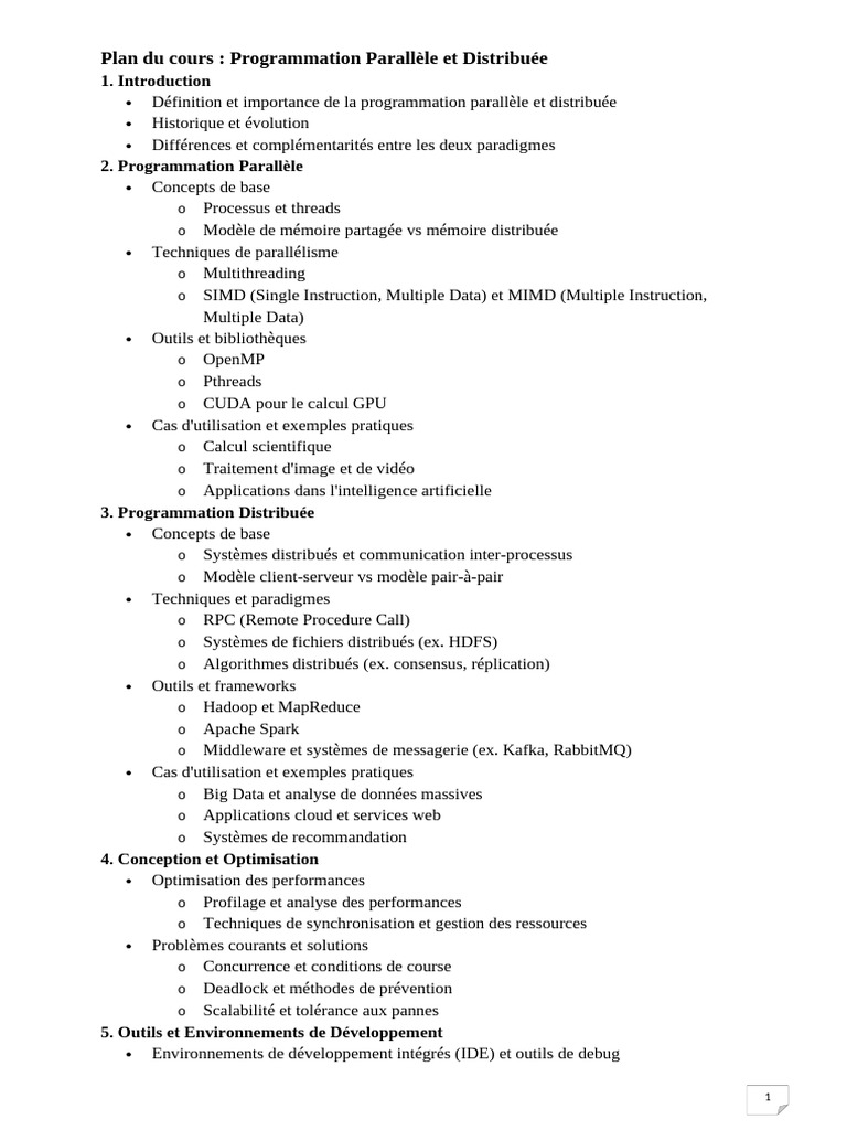 Programmation Parallèle Et Distribuée | PDF | Parallélisme ...