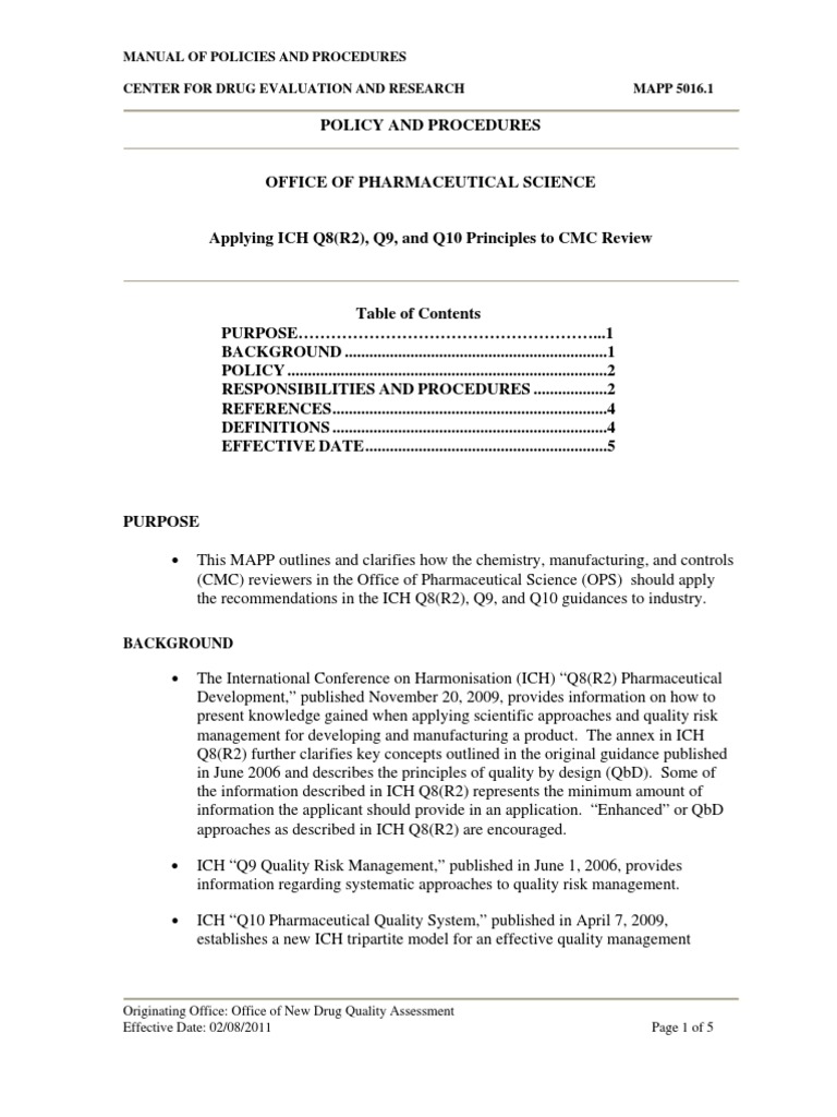 ICH Q8(R2) Application Guidelines | PDF | Risk Management | Business