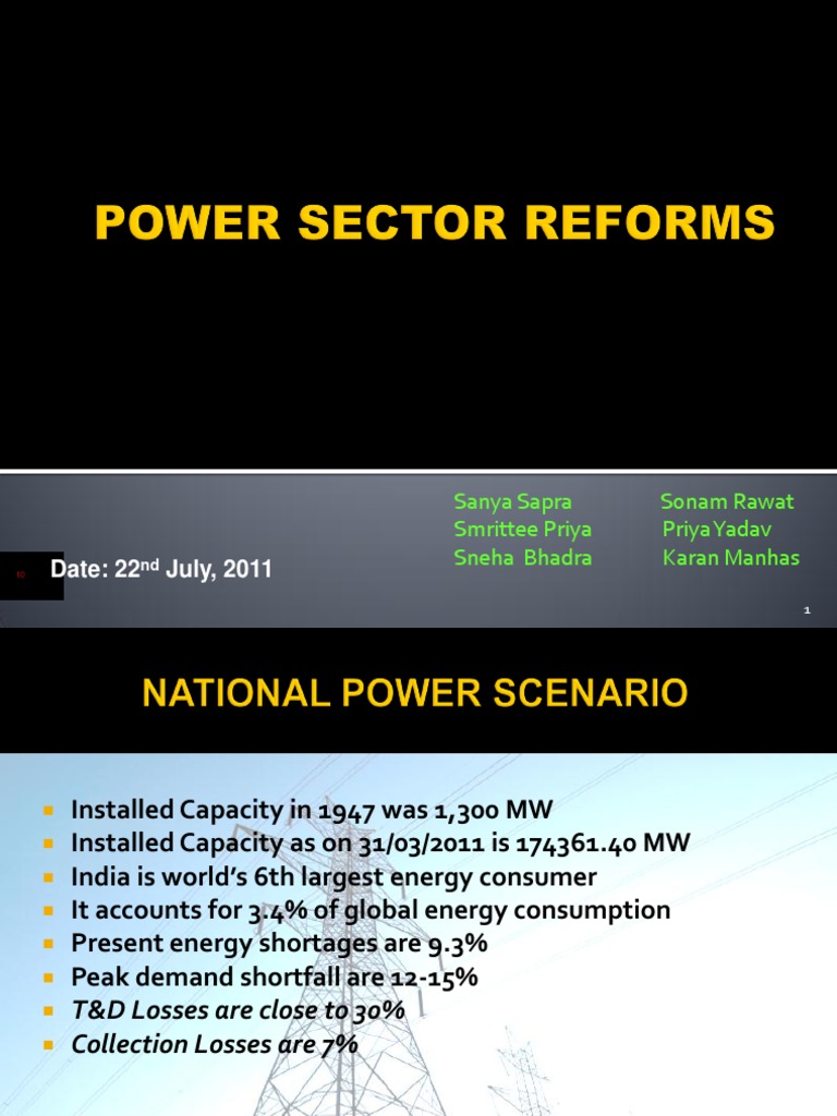 Power Sector Reforms | PDF | Electricity Generation | Hydroelectricity