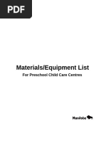 ITERS-R Materials Checklist Guide | PDF | Toys | Dolls