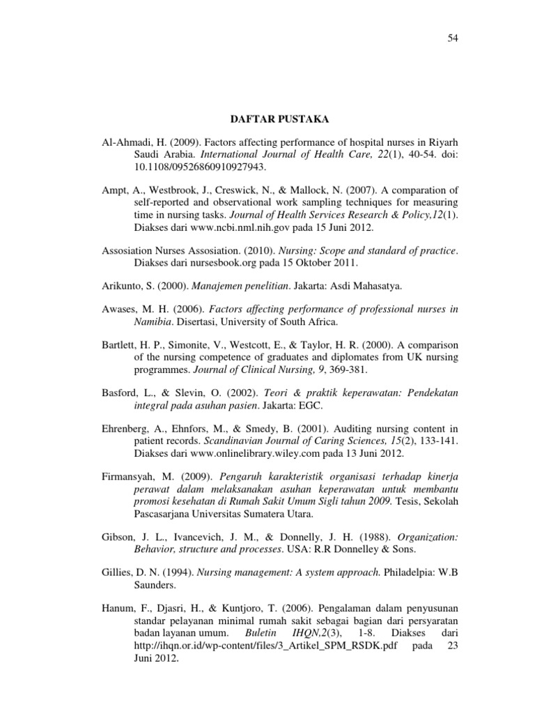 APA version_daftar pustaka | Ilmu Keperawatan | Psikologi