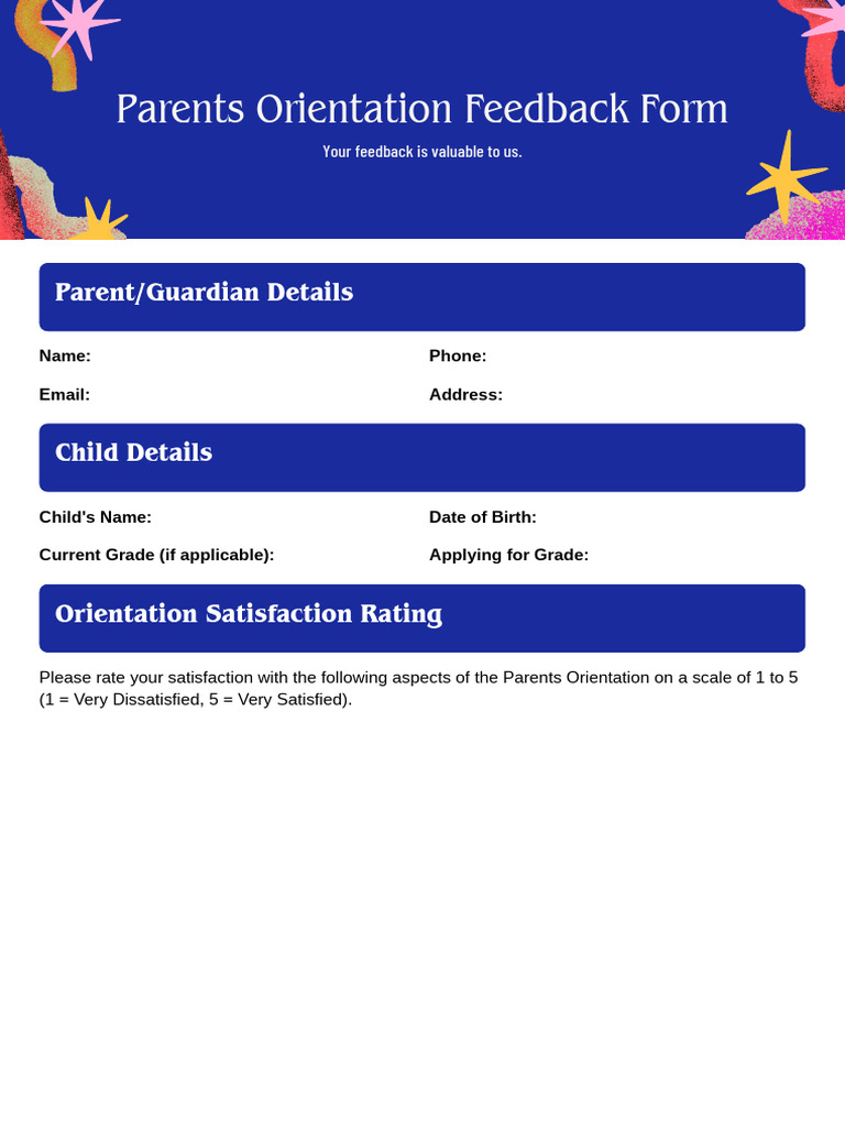 Parents Orientation Feedback Form 20260410 173233 0000 | PDF