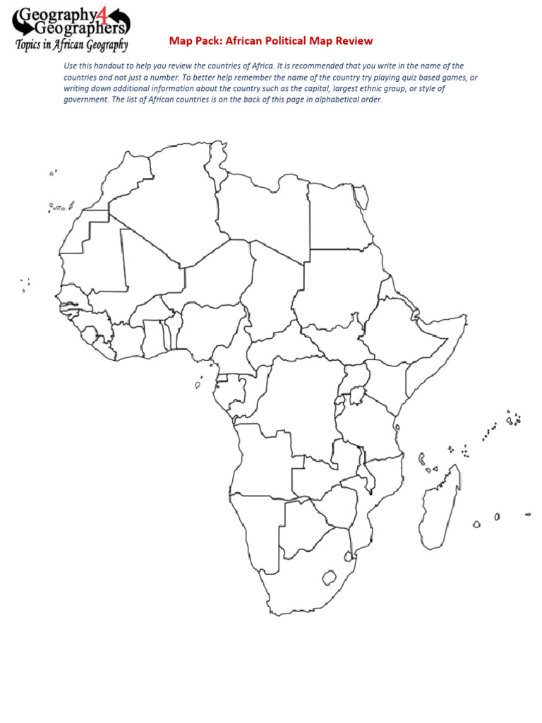 African Political Map Review | PDF