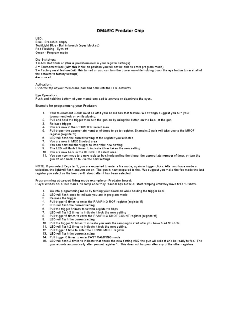 DM Chips | PDF | Trigger (Firearms) | Equipment