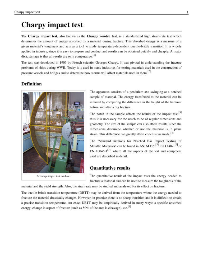 Charpy Impact Test | PDF | Building Engineering | Materials Science