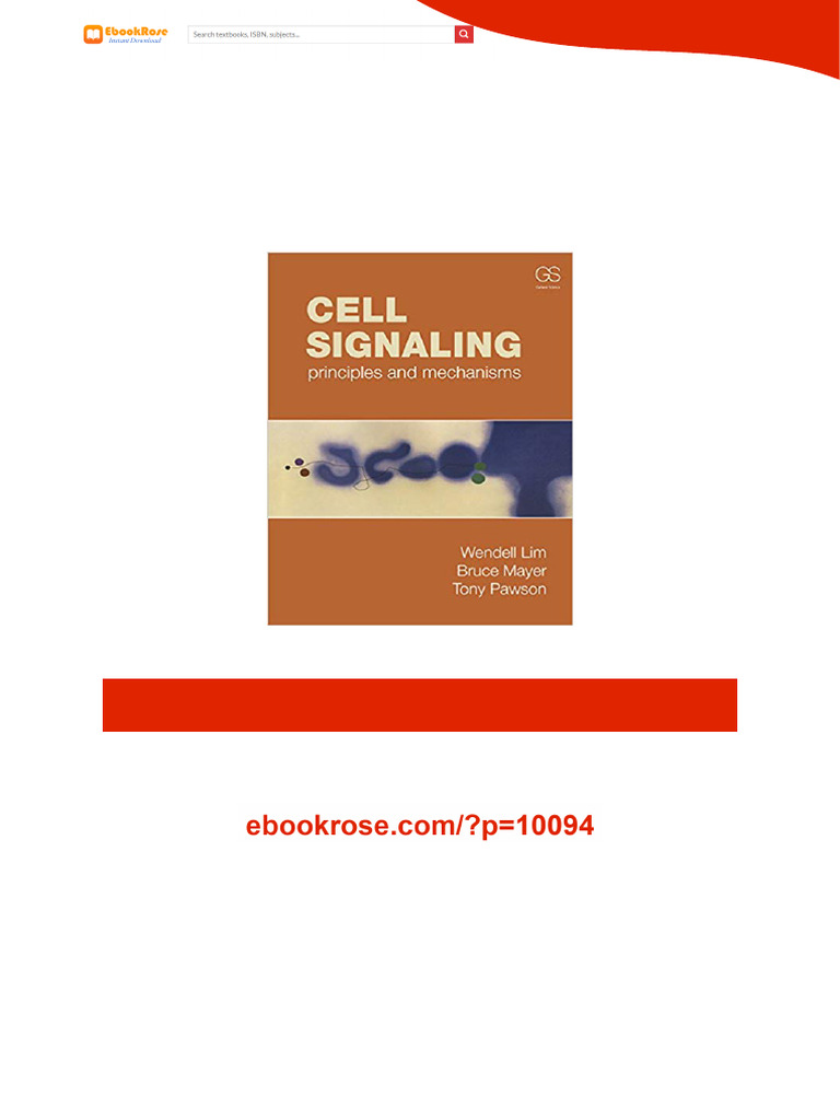Cell Signaling: principles and mechanisms available any format | PDF ...