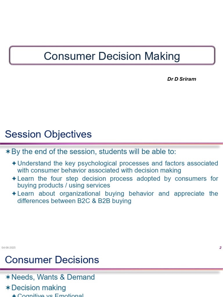 Topic 5 - Consumer Decision Making | PDF | Consumer Behaviour ...