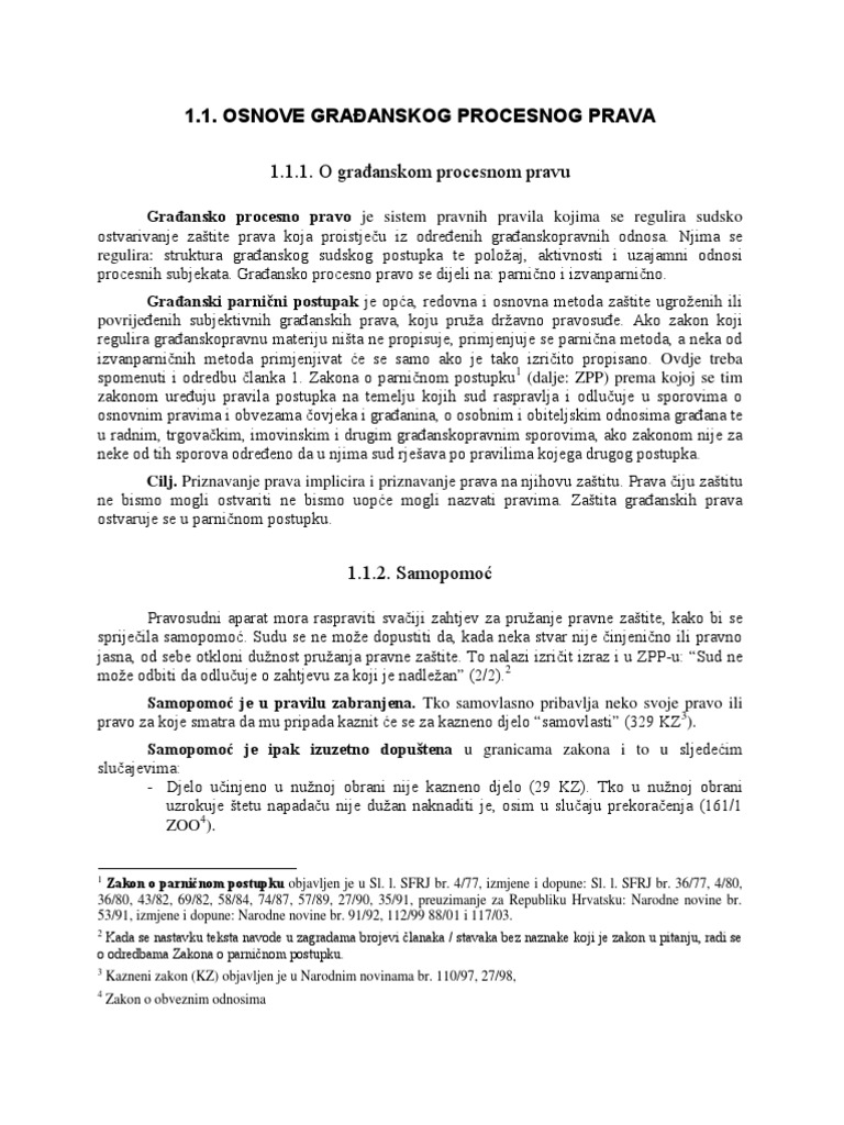 Gradjansko Procesno Pravo | PDF