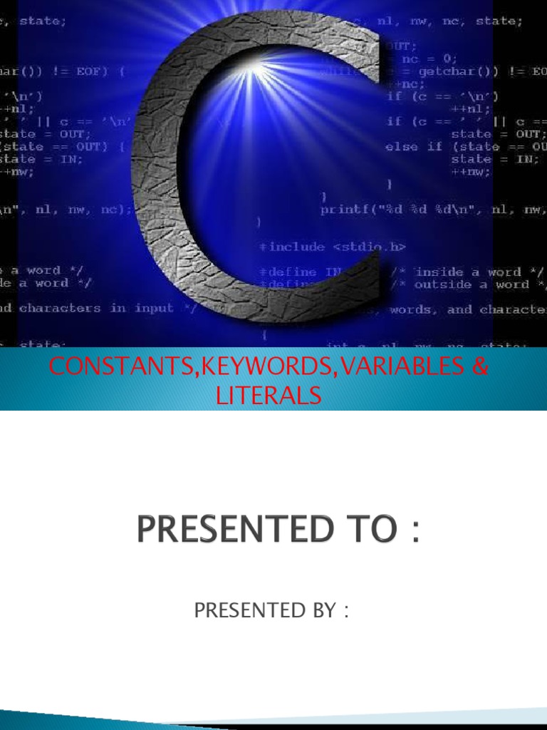 C Language Keywords Variables Andconstants Pdf Reserved Word Variable Computer Science