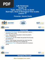 Grade 10 History of Life on Earth Notes | PDF | Fossil | Geologic Time ...