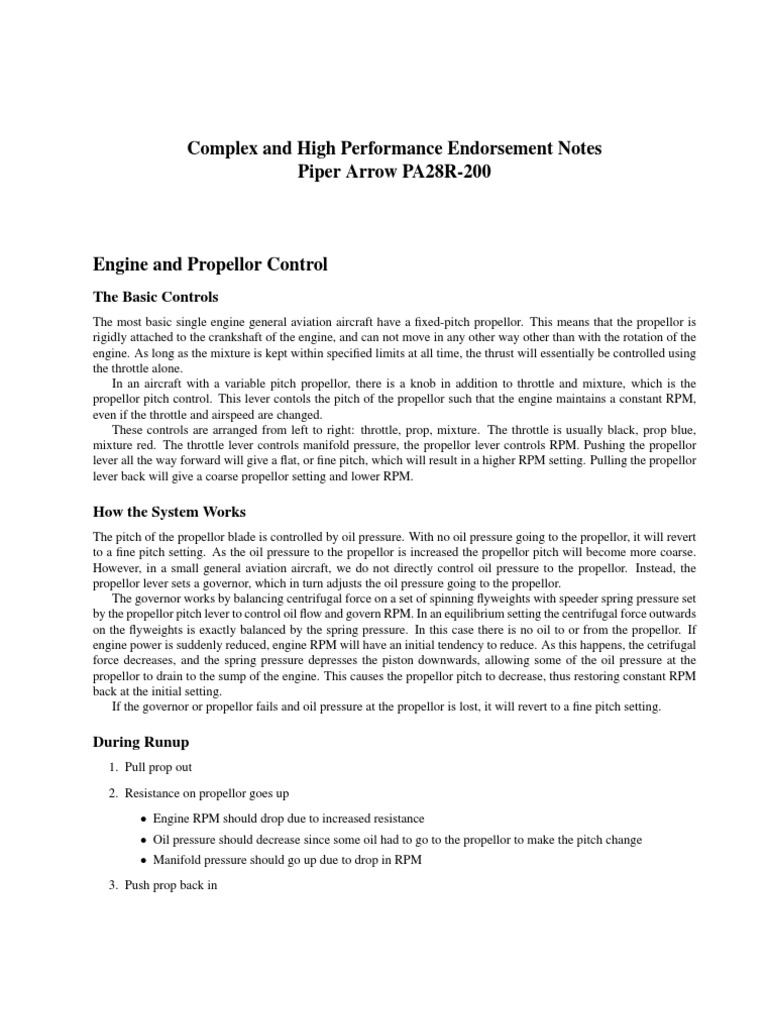 Complex High Performance | PDF | Propeller | Throttle