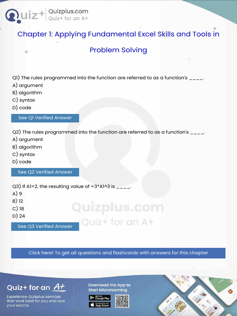 The Rules Programmed Into the Function Are Referred to as a Functions ...
